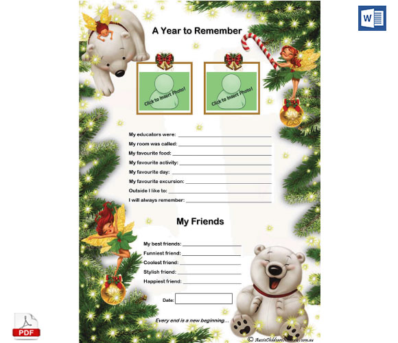 A Year To Remember - End of Year Questionnaire Template - Aussie ... A Year To Remember - End of Year Questionnaire Template - Aussie ...