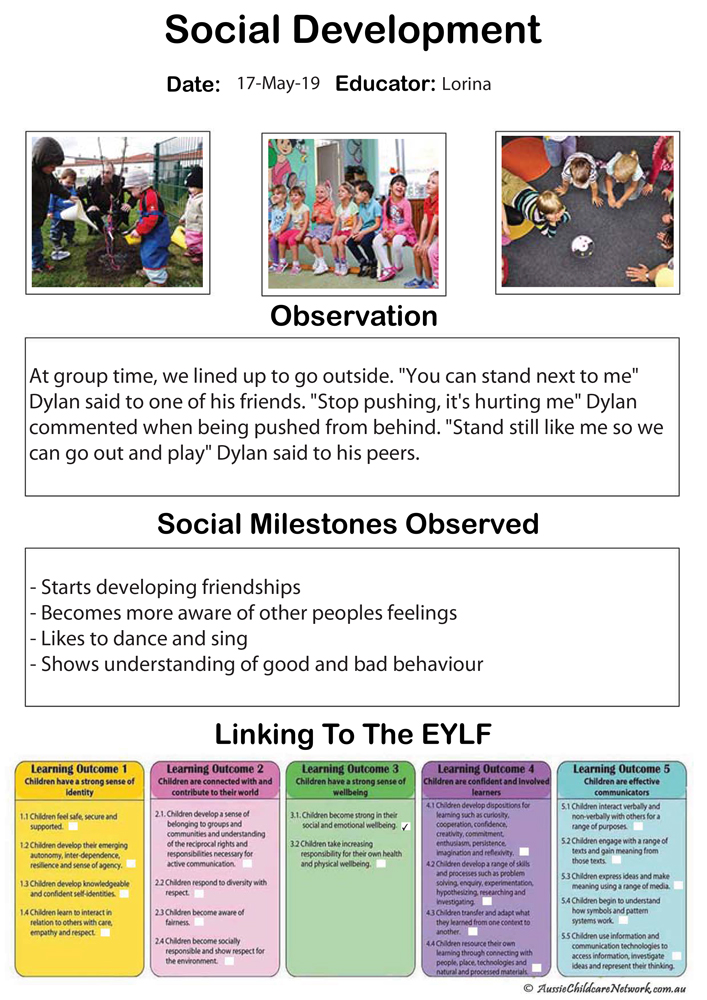 Milestones Observation Booklet Aussie Childcare Network