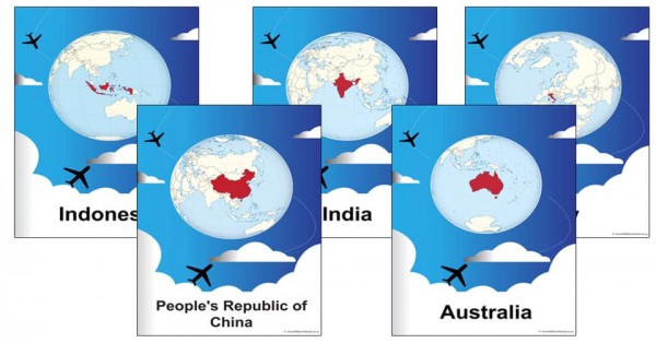 20 Free Countries On The Globe Posters - Aussie Childcare Network