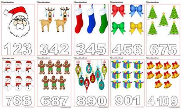 Christmas Counting Worksheets - Aussie Childcare Network