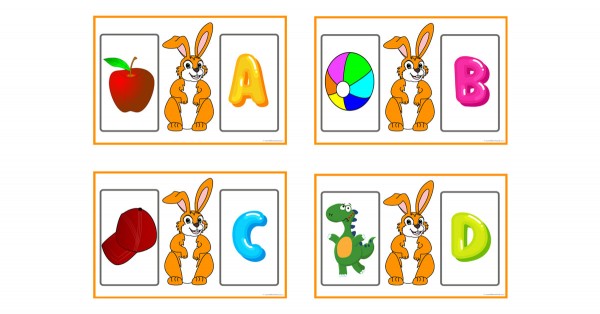 Bunny Picture Letter Match - Aussie Childcare Network