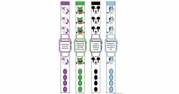 Reminder Watches Cartoon Template - Aussie Childcare Network