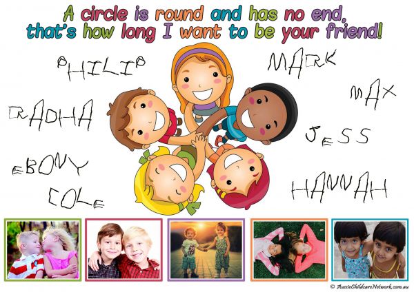 Friendship Day Circle Template - Aussie Childcare Network